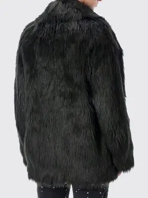STAND STUDIO Fur Coat - Black