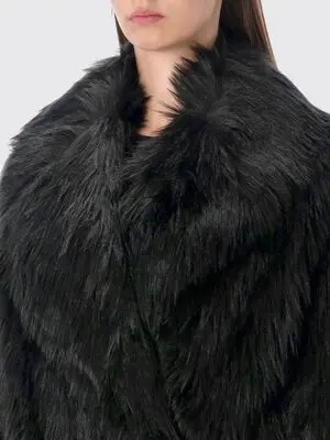 STAND STUDIO Fur Coat - Black