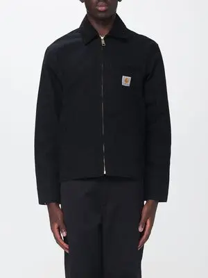 Carhartt Work In Progress Carhartt WIP Organic Cotton Canvas Jacket With Velvet Collar Black