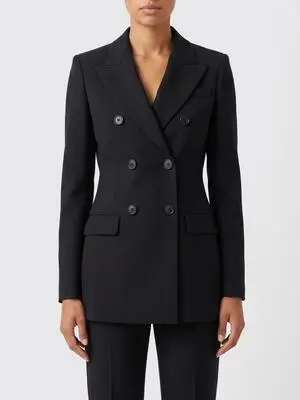 Sportmax Arco Double-breasted Blazer In Jersey - Black