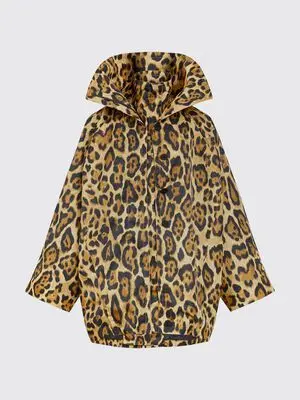 Alaïa Safari-style Single-breasted Short Coat In Animal Print Twill