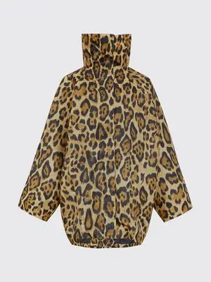 Alaïa Safari-style Single-breasted Short Coat In Animal Print Twill