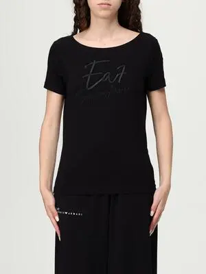 EA7 Embroidered Logo T-shirt - Black