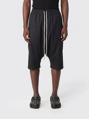 Rick Owens Drawstring Pods Knee-length Cargo Shorts With Drawstring - Black