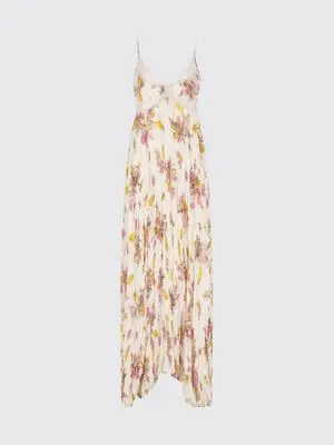 Blumarine Long Jersey Dress With Floral Print