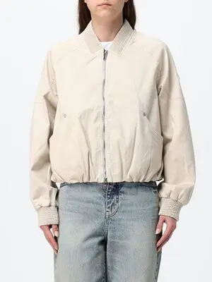 Moose Knuckles Bomber Jacket With Textured Collar And Cuffs