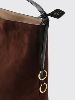 Alaïa Hip Suede Bucket Bag With Charm