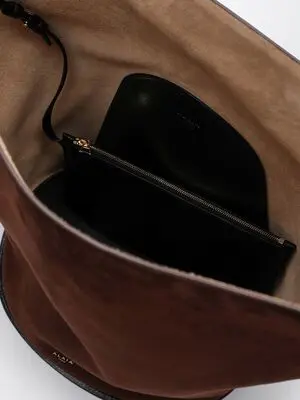 Alaïa Hip Suede Bucket Bag With Charm