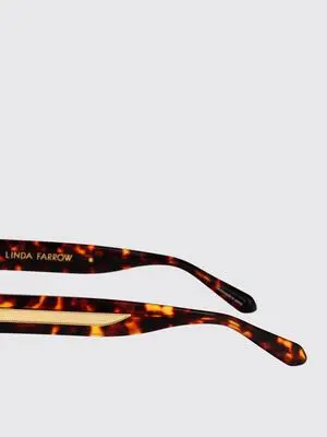 Linda Farrow Rectangular Frame Sunglasses With Gold Tone Detail