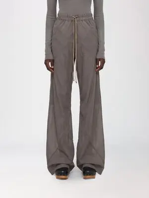 Rick Owens Bias High-waisted Flared Silk Pants With Drawstring Waist - Grey