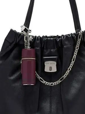 Marc Jacobs Leather Lipstick Keychain With Charm