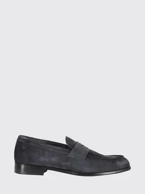 DOUCAL'S Penny Aged Suede Loafers - Blue