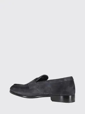 DOUCAL'S Penny Aged Suede Loafers - Blue