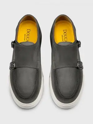 DOUCAL'S Suede Monk Strap Shoes
