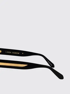 Linda Farrow Rectangular Frame Sunglasses With Gold Tone Detail