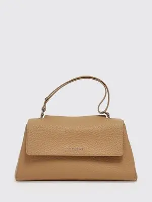 Orciani Hammered Leather Sveva Longuette Bag - Biscuit