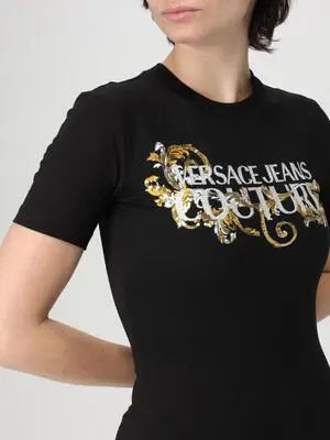 Versace Dress With Embellished Logo