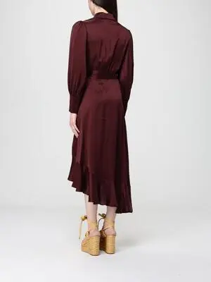 Zimmermann Silk Wrap Dress - Brown