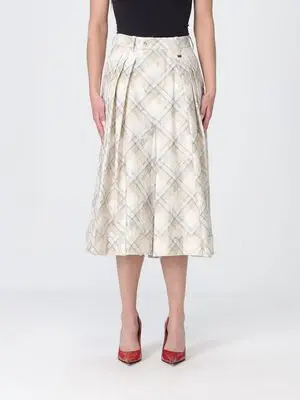 VIVIENNE WESTWOOD Tartan Cotton Blend Skirt - Beige