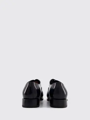 Santoni Brushed Leather Oxford Shoes - Black