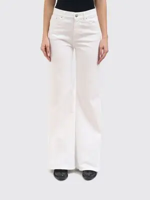 DONDUP Wide Leg Stretch Denim Jeans - White