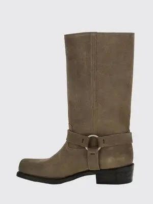 GOLDEN GOOSE Suede Calfskin Boots With Decorative Straps