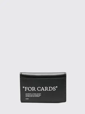 Off-White Quote Leather Credit Card Holder