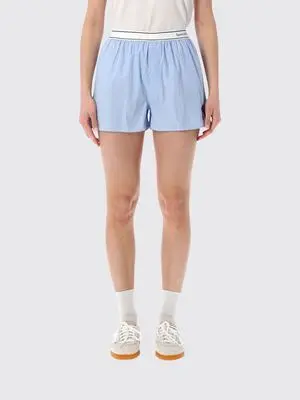 SPORTY & RICH Striped Cotton Shorts