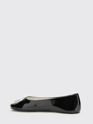 Tory Burch Patent Leather Reva Ballerinas - Black