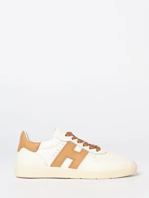 Hogan Cool Sneakers In Calfskin Leather - White