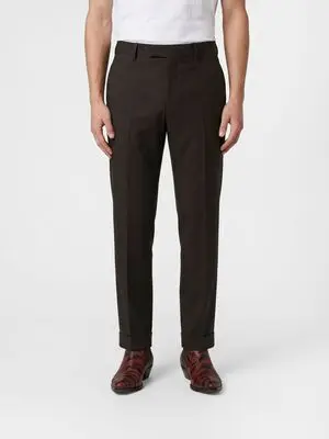 Versace Wool And Mohair Tailored Trousers - Brown