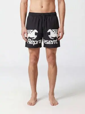 REPRESENT Logo Swim Shorts - Black 1