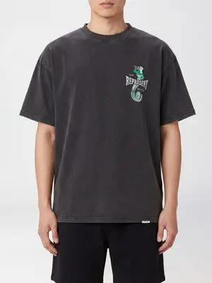 REPRESENT Printed Cotton T-shirt - Grey