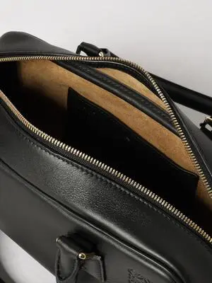 Loewe Amazona 23 Nappa Calfskin Handbag With Embossed Logo - Black
