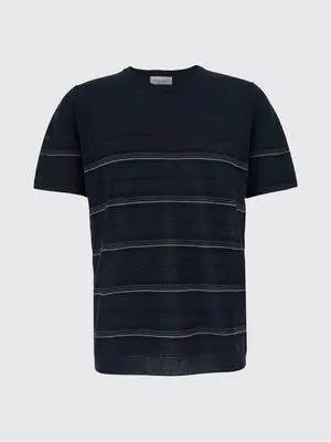 ROBERTO COLLINA Slim Fit Striped Linen Knit T-shirt