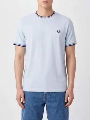 Fred Perry Cotton T-shirt With Logo - Blue 3
