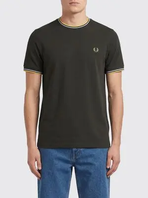 Fred Perry Cotton T-shirt With Logo - Green