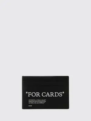Off-White Quote Leather Credit Card Holder