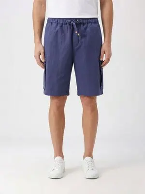 Brunello Cucinelli Linen And Cotton Shorts - Blue