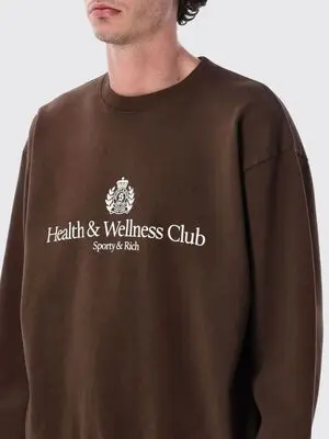 SPORTY & RICH Cotton Crewneck Sweatshirt With Logo