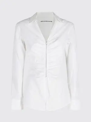 Alexander Wang Ruched Zip-up Cotton Shirt - White