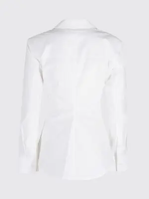 Alexander Wang Ruched Zip-up Cotton Shirt - White
