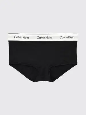 Calvin Klein Cotton Blend Logo Culottes - Black