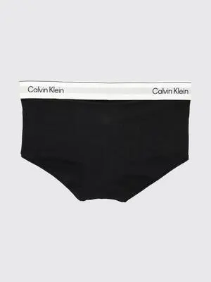 Calvin Klein Cotton Blend Logo Culottes - Black