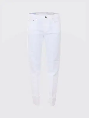 DONDUP Cropped Fit Stretch Denim Jeans - White