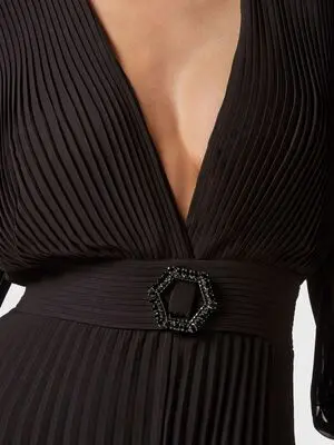 Philipp Plein Crêpe Pleated Dress