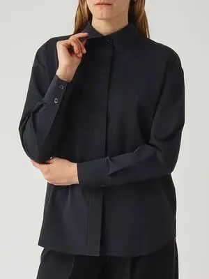Max Mara Crepe Shirt - Blue