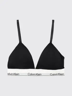 Calvin Klein Cotton Logo Bra - Black
