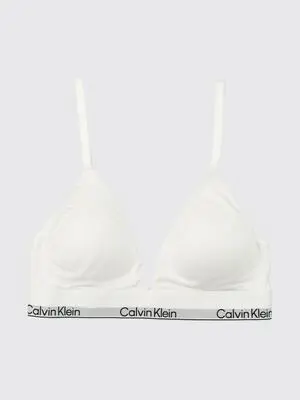 Calvin Klein Cotton Logo Bra - White