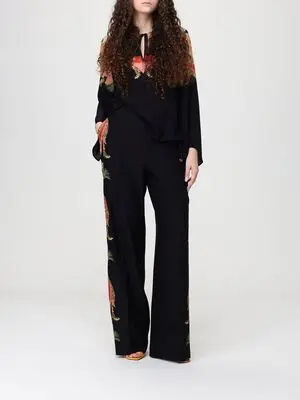 Etro Palazzo Trousers In Printed Silk